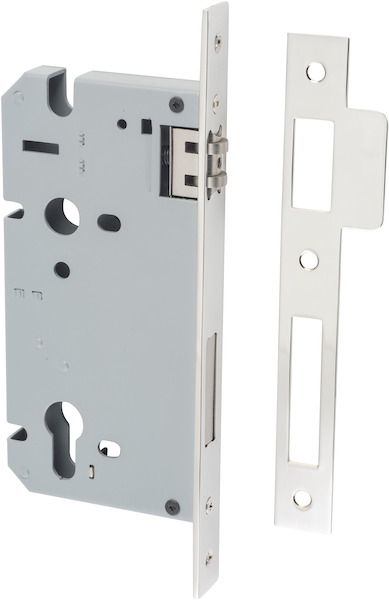 85mm Euro Roller Mortice Lock - 60mm Backset - Iver