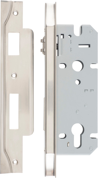 Rebated 85mm Euro Roller Mortice Locks - 45mm Backset - Iver