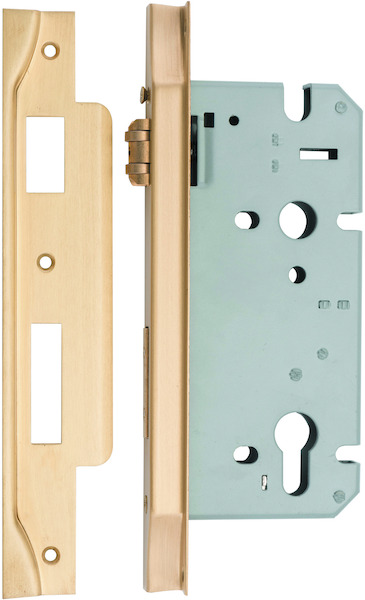 Rebated 85mm Euro Roller Mortice Locks - 60mm Backset - Iver
