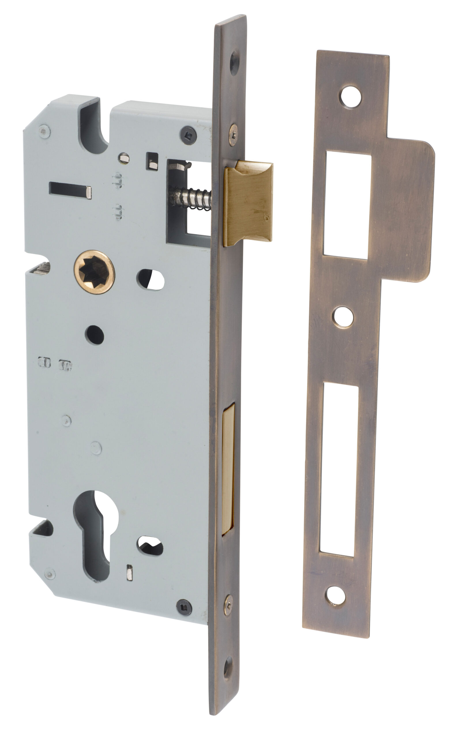 85mm Euro Mortice Locks - 45mm Backset - Signature Brass - Iver