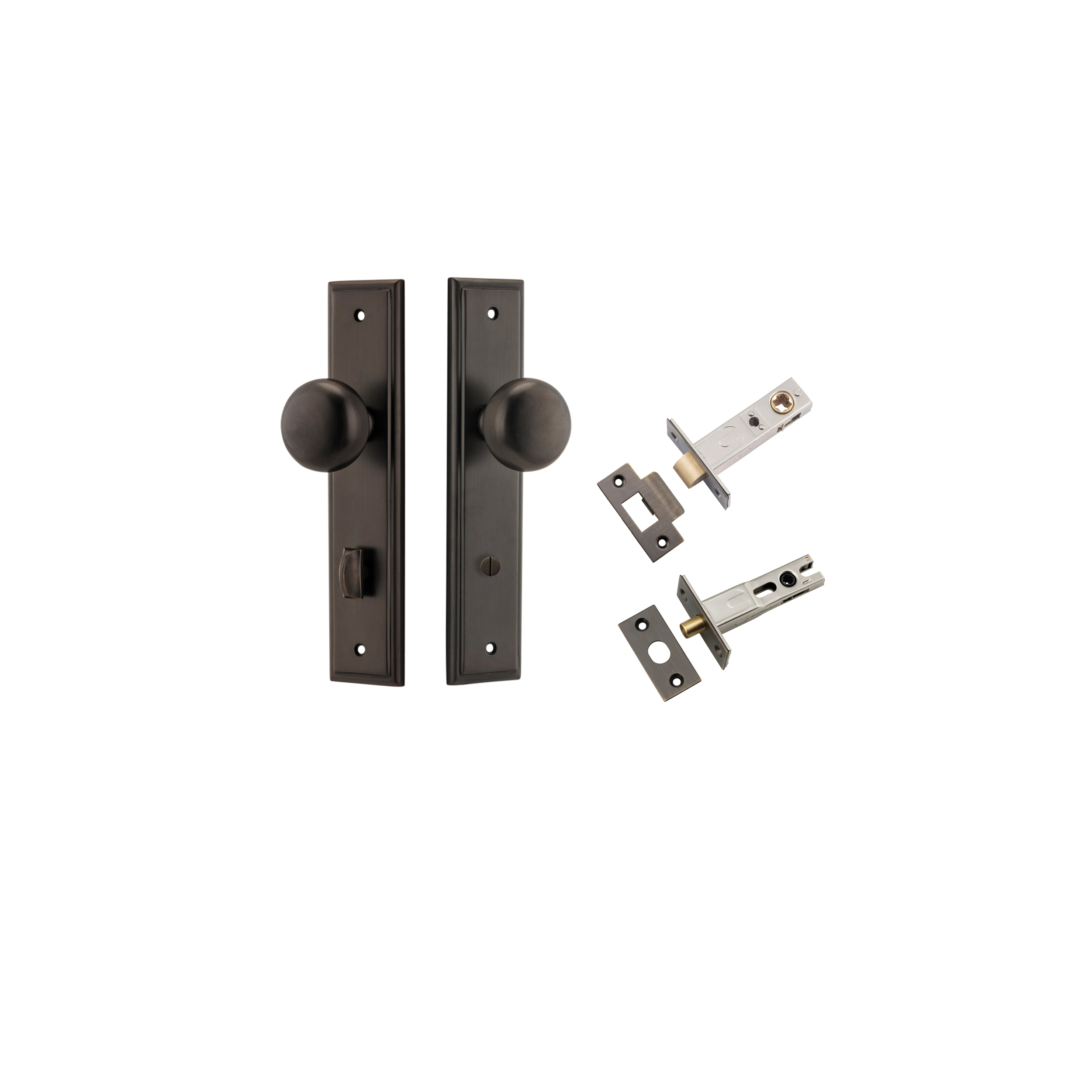Cambridge Knob - Stepped Backplate Privacy Kit with Privacy Turn ...