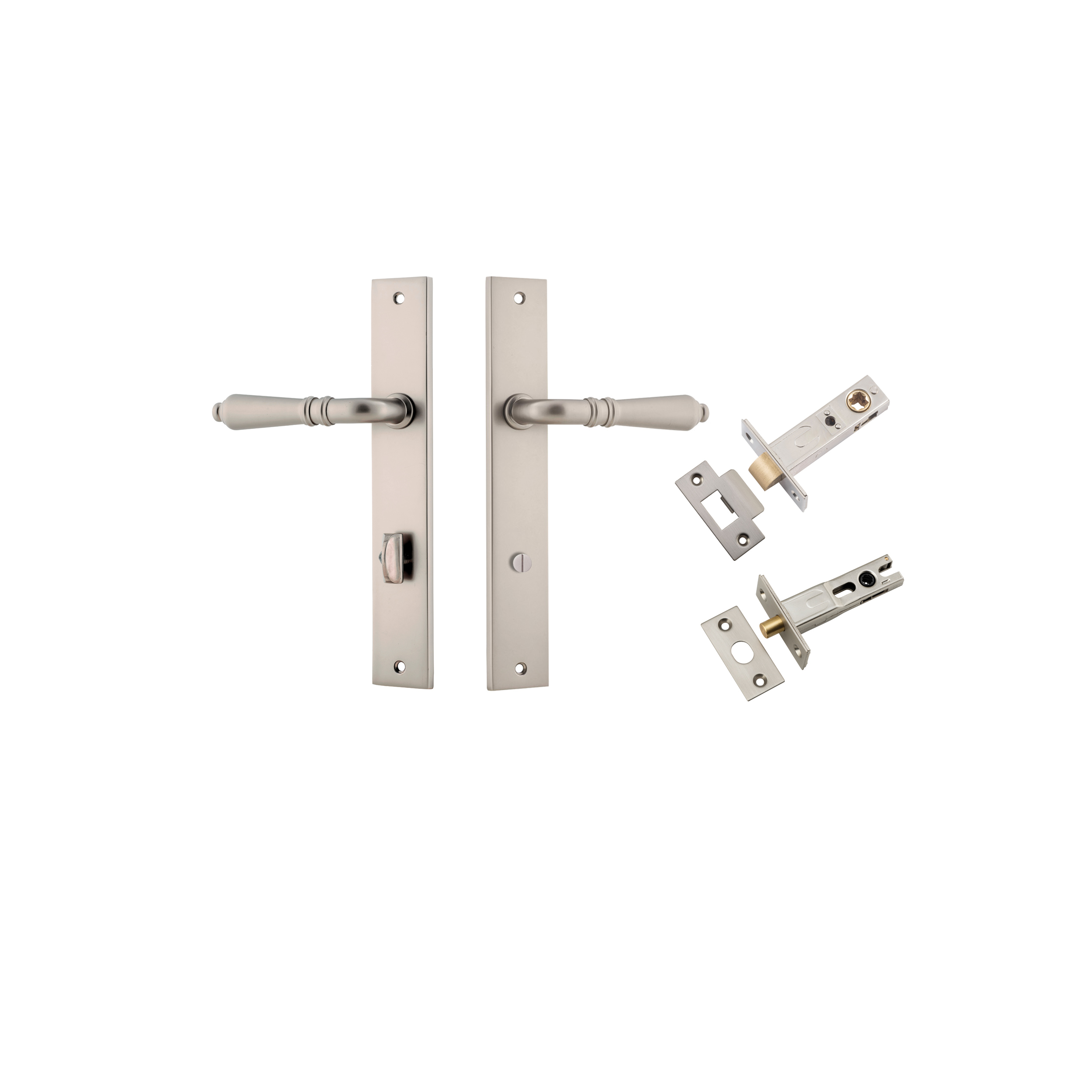Sarlat Lever - Rectangular Backplate Privacy Kit with Privacy Turn ...
