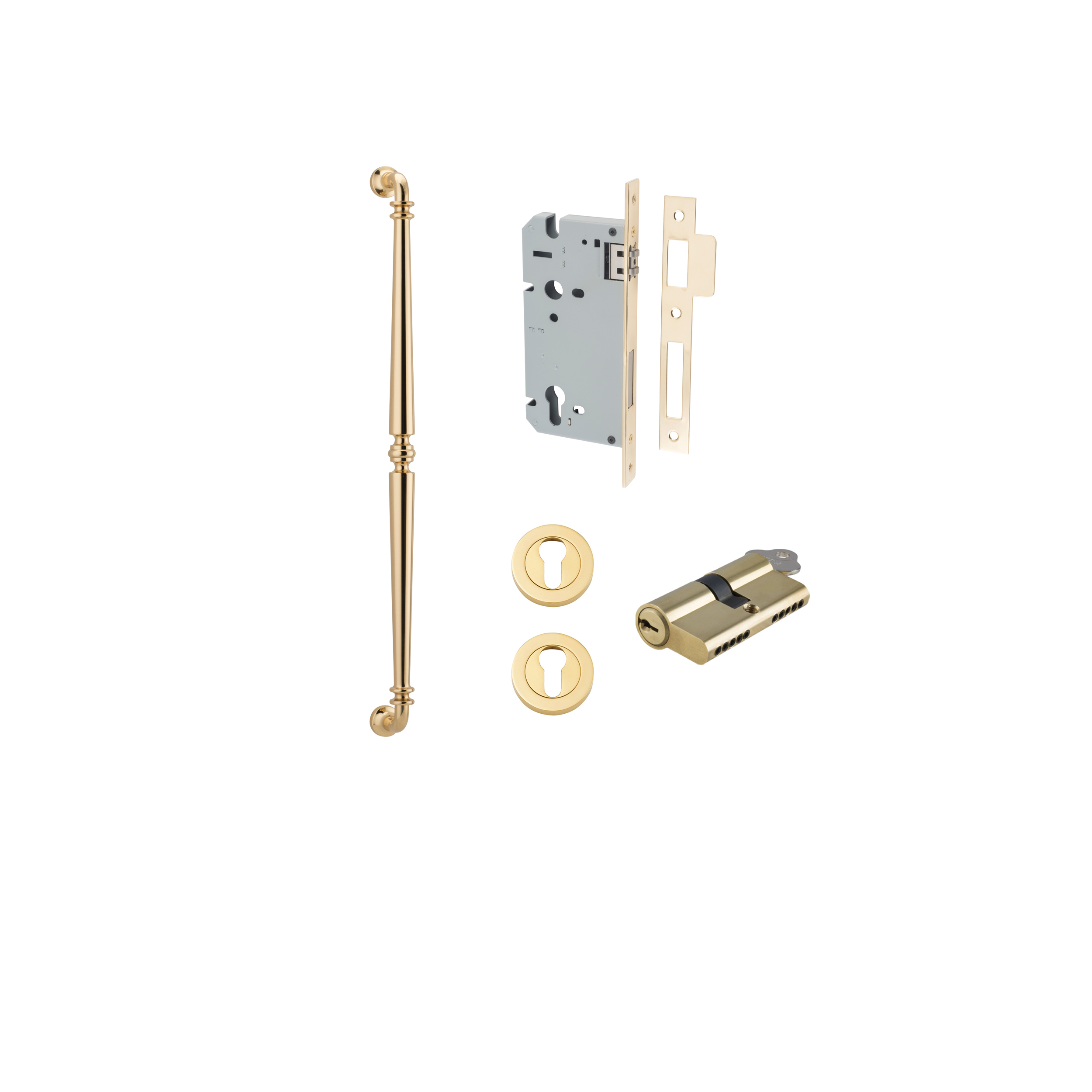 Sarlat Pull Handle - 600mm Entrance Kit with Separate High Security ...