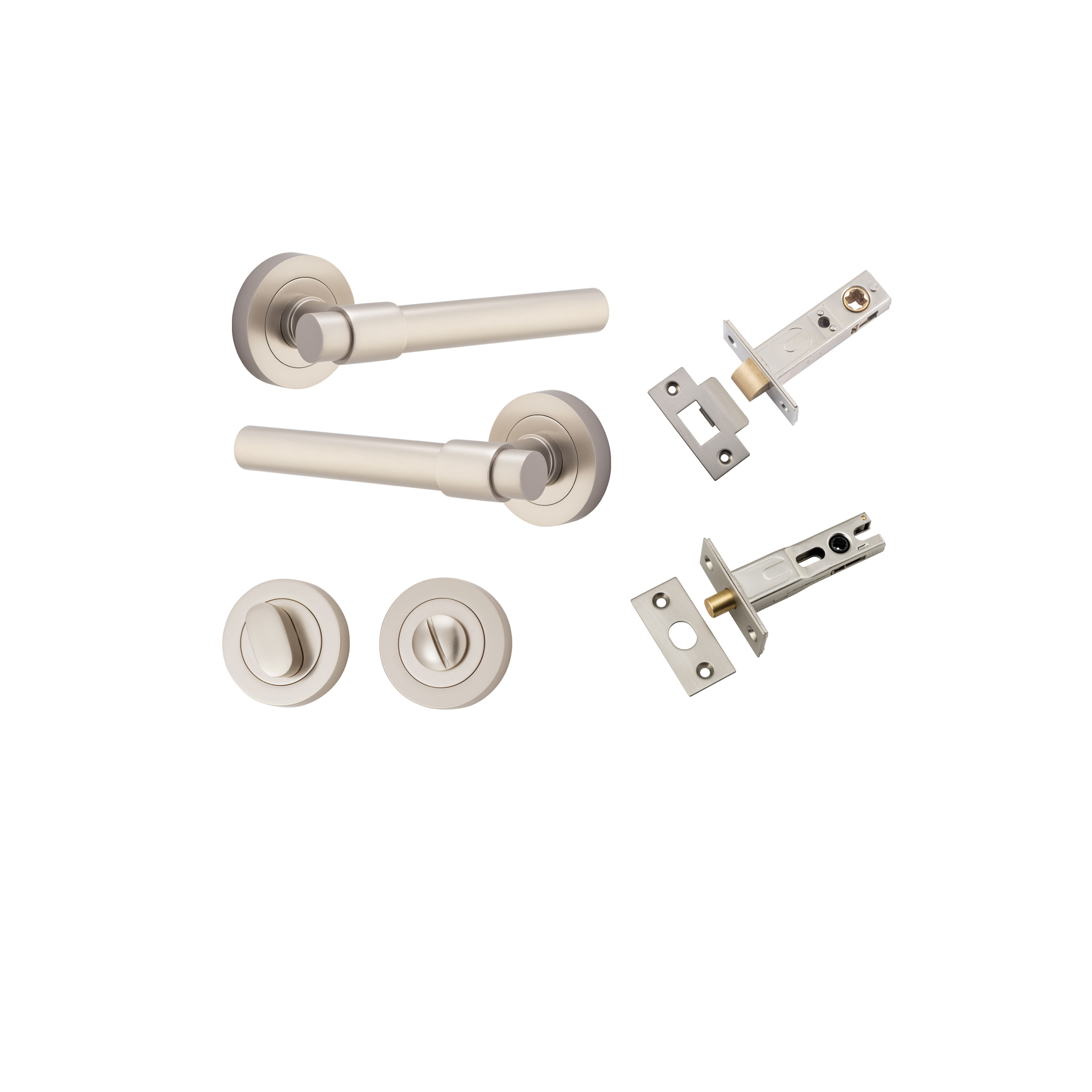 Helsinki Lever - Round Rose Privacy Kit with Separate Privacy Turn ...
