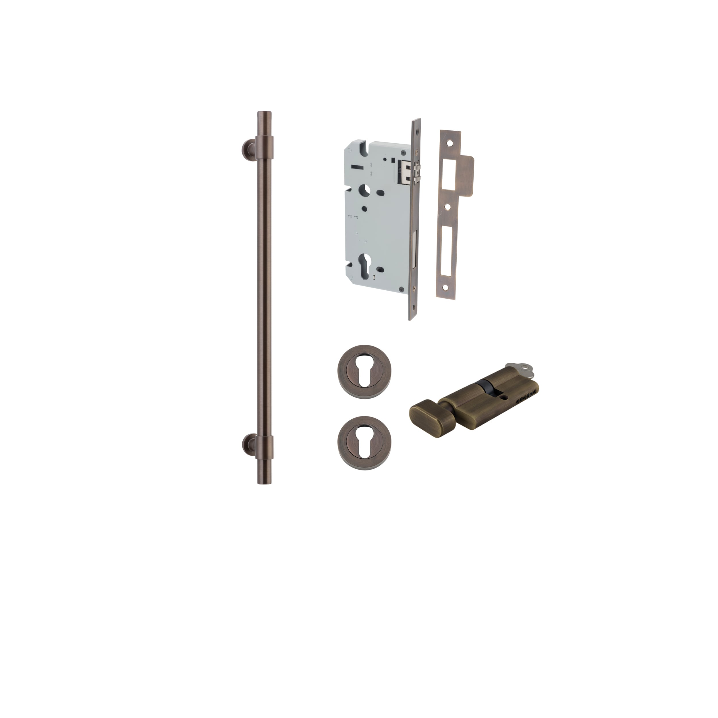 Helsinki Pull Handle - 450mm Entrance Kit with Separate High Security ...