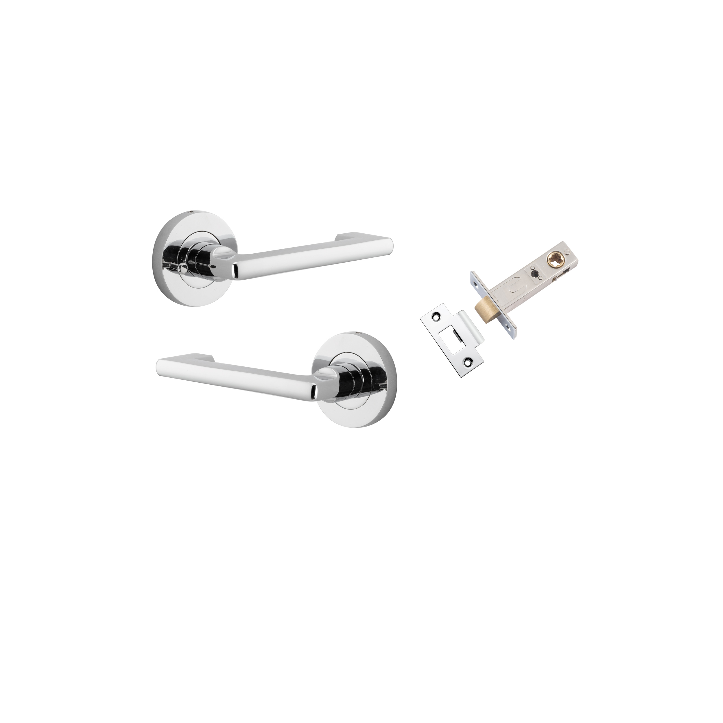 Baltimore Return Lever - Round Rose (Inbuilt Privacy) - Polished Chrome ...