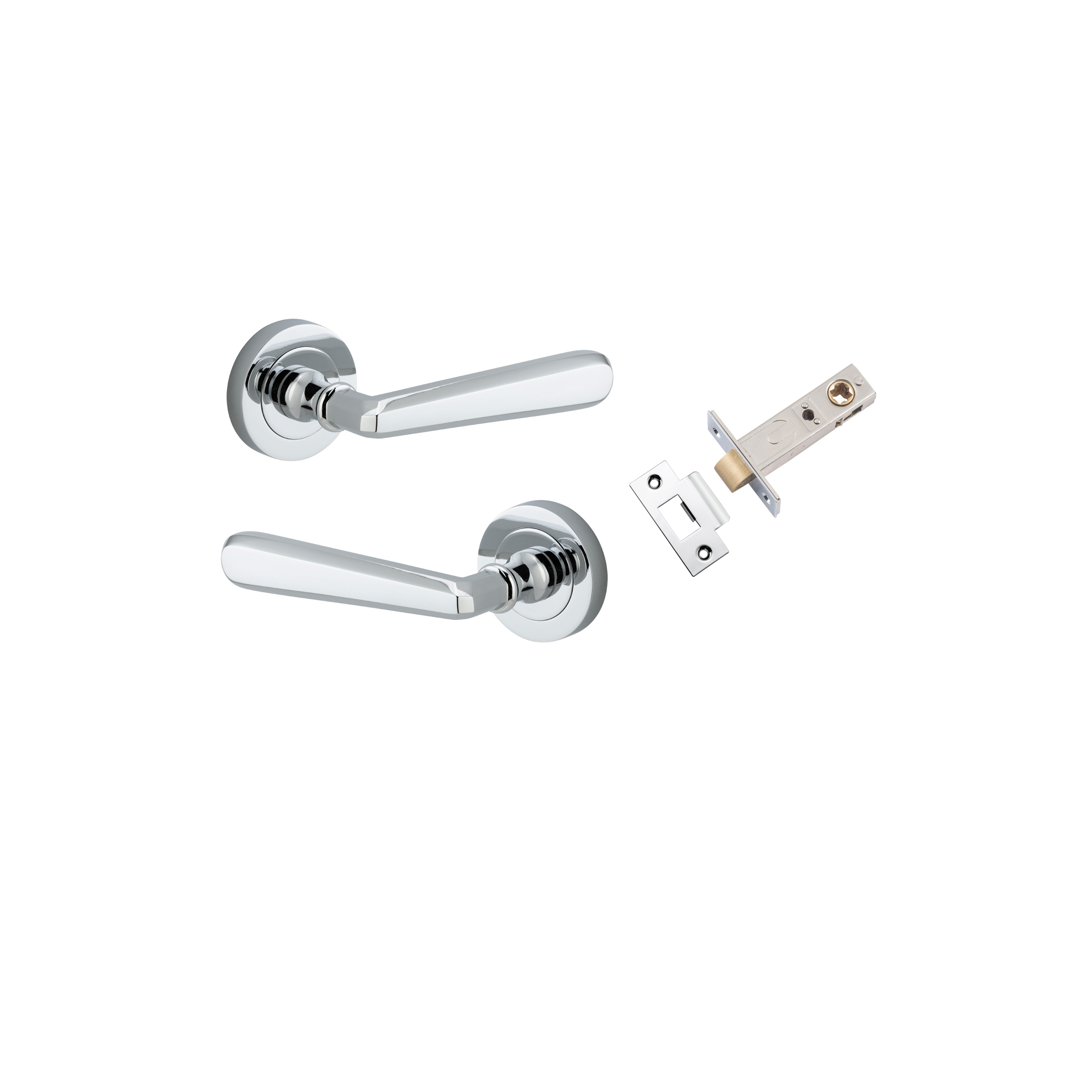 Copenhagen Lever - Round Rose Passage Kit - Polished Chrome - Iver