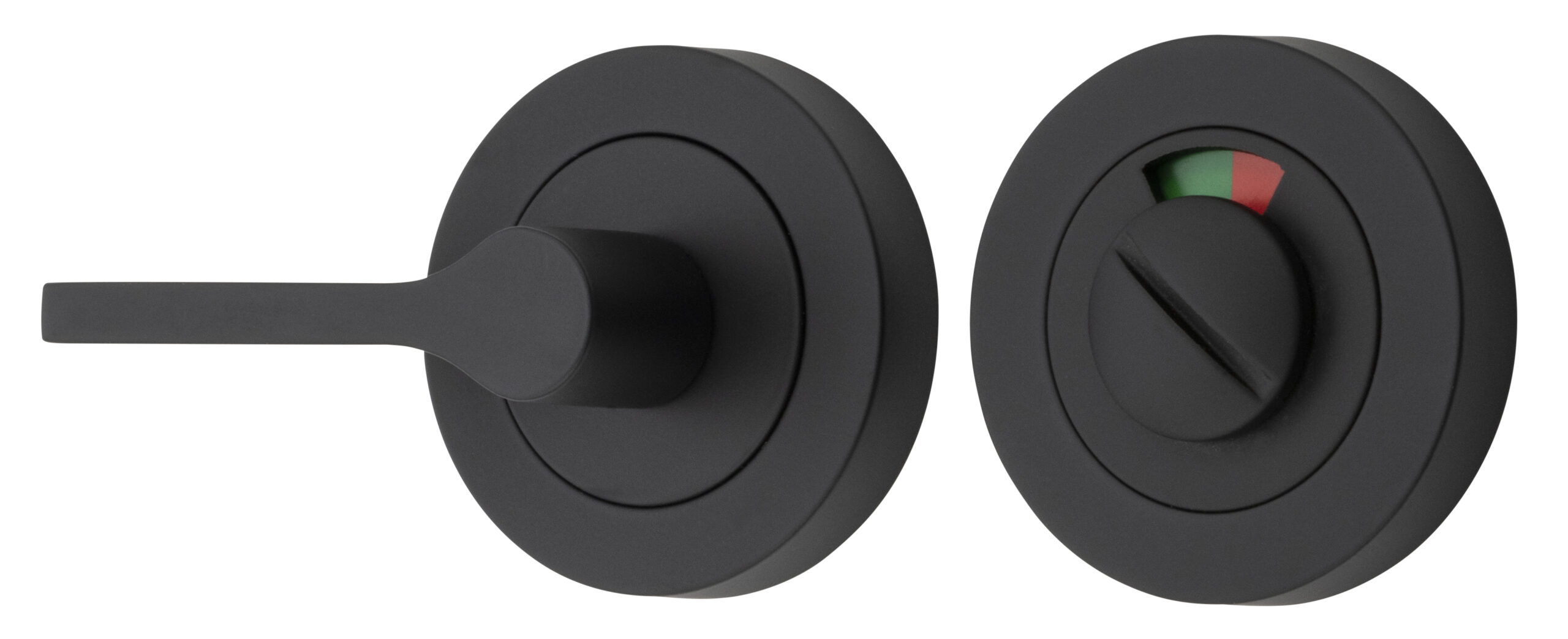 Accessibility Privacy Turn with Indicator - Round - Matt Black - Iver