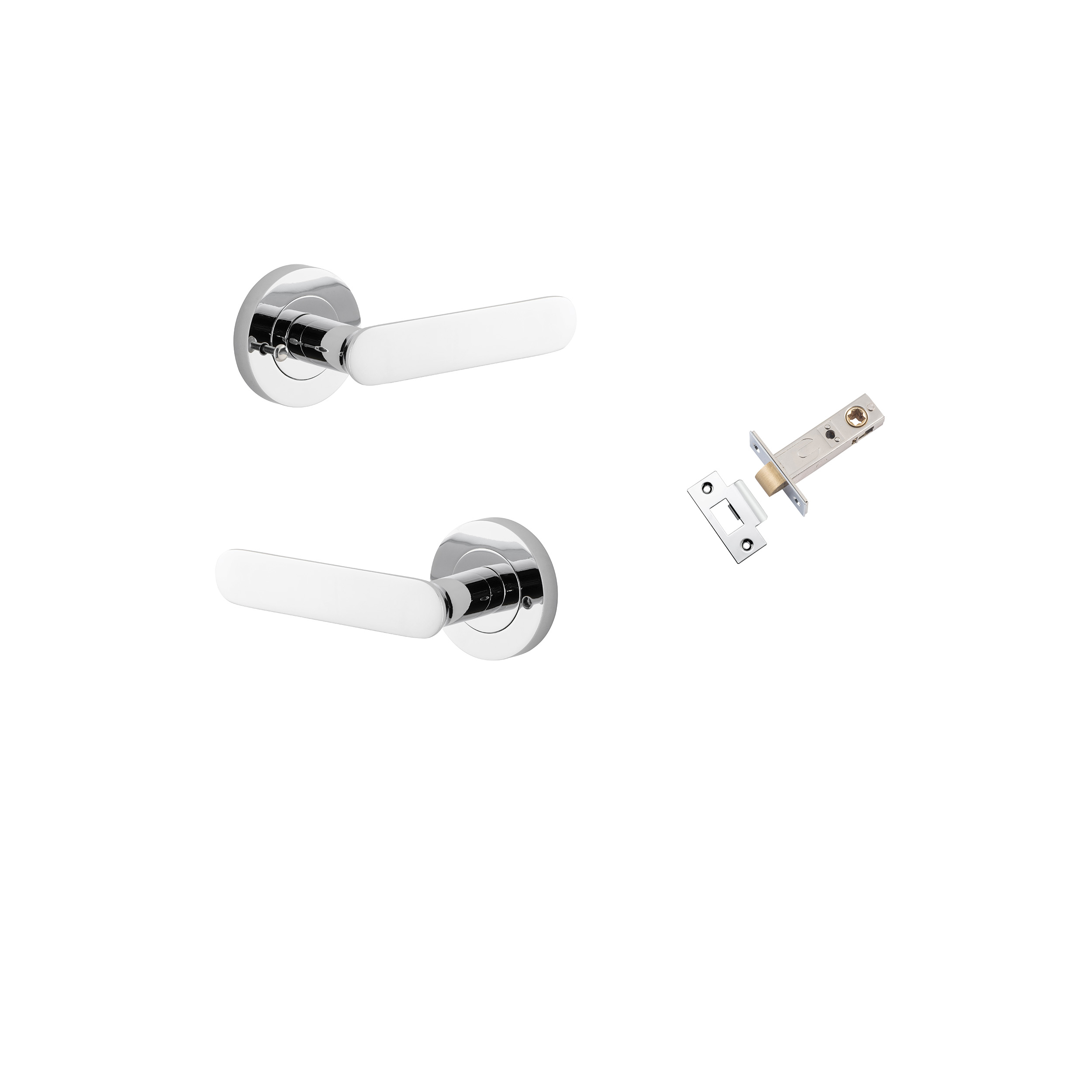 Bronte Lever - Round Rose Privacy Kit (Inbuilt Privacy) - Polished ...