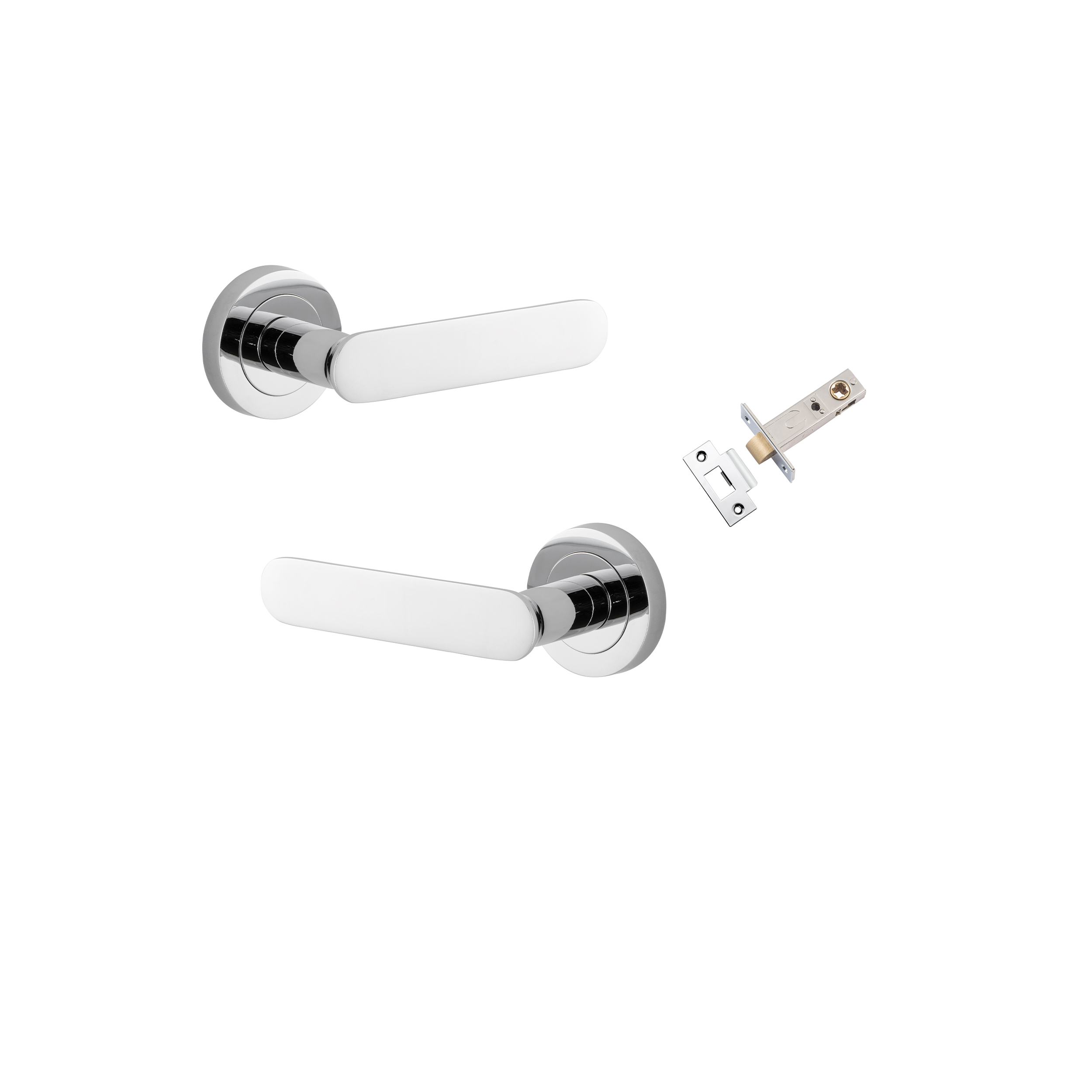 Bronte Lever - Round Rose Passage Kit - Polished Chrome - Iver