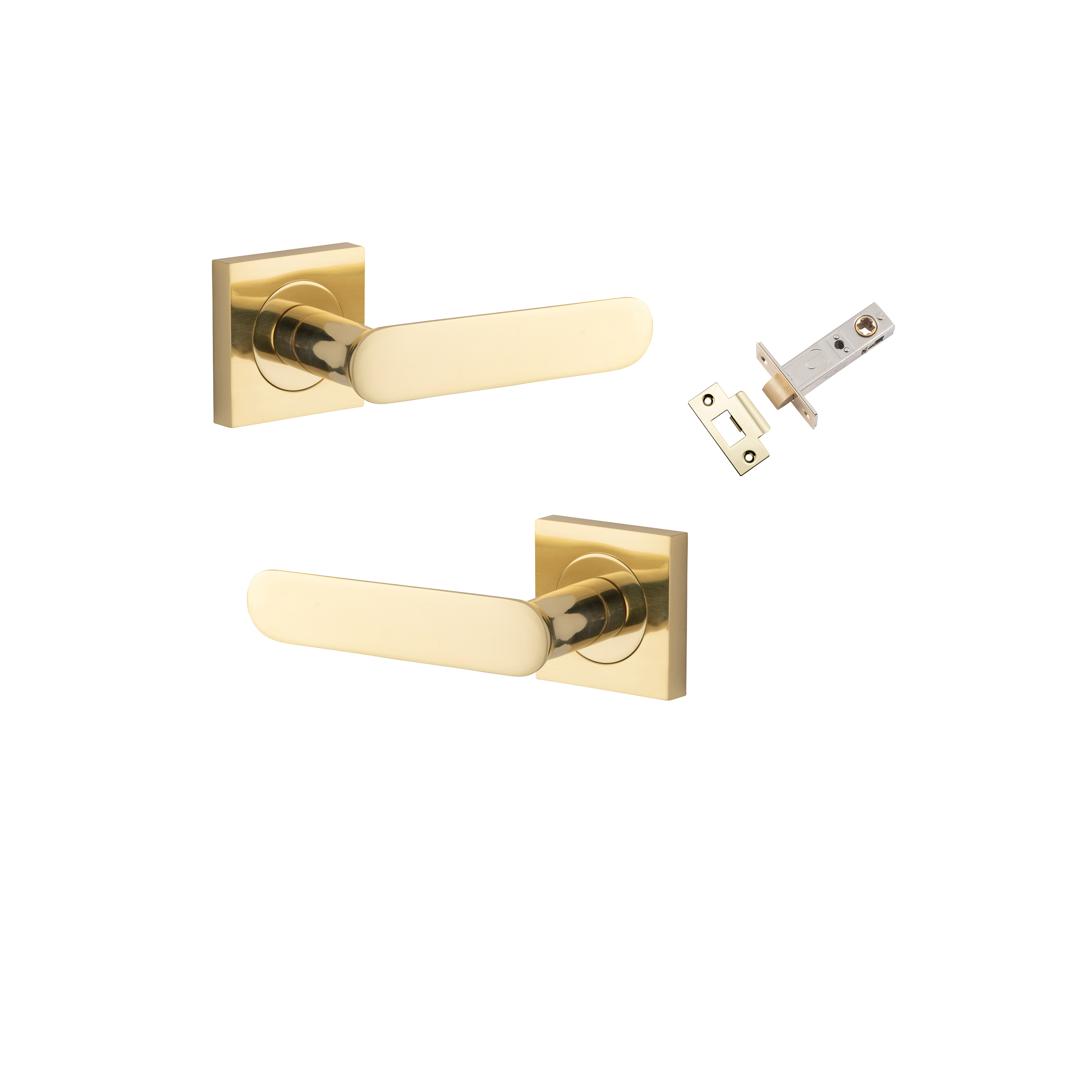 Bronte Lever - Round Rose Passage Kit - Polished Brass - Iver