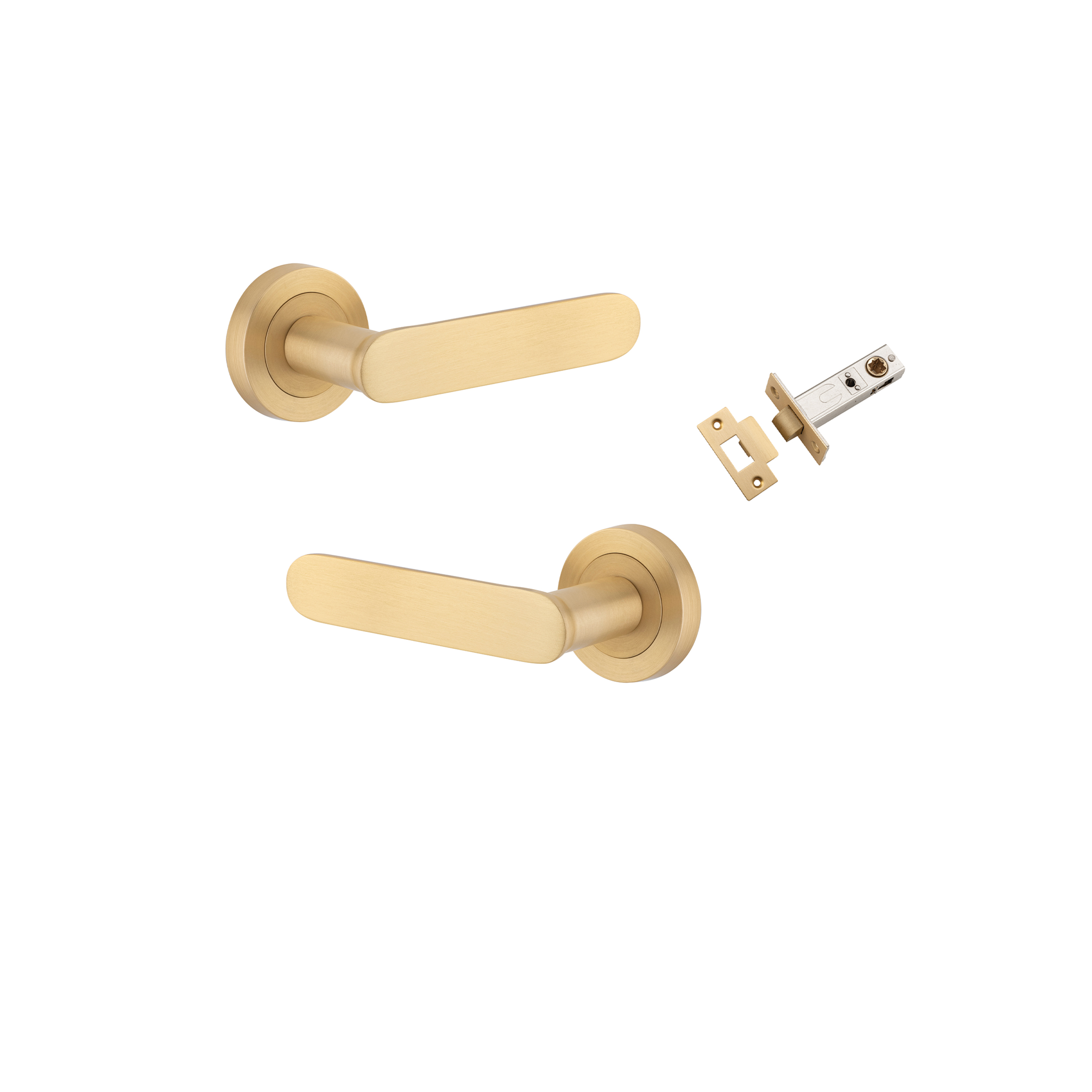 Bronte Lever - Round Rose Passage Kit - Brushed Brass - Iver
