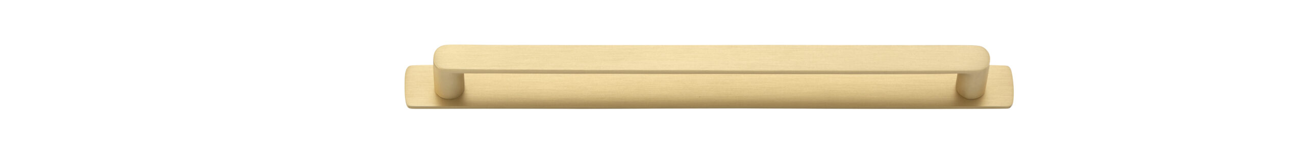 Osaka Cabinet Pull with Backplate - CTC256mm - Brushed Brass - Iver