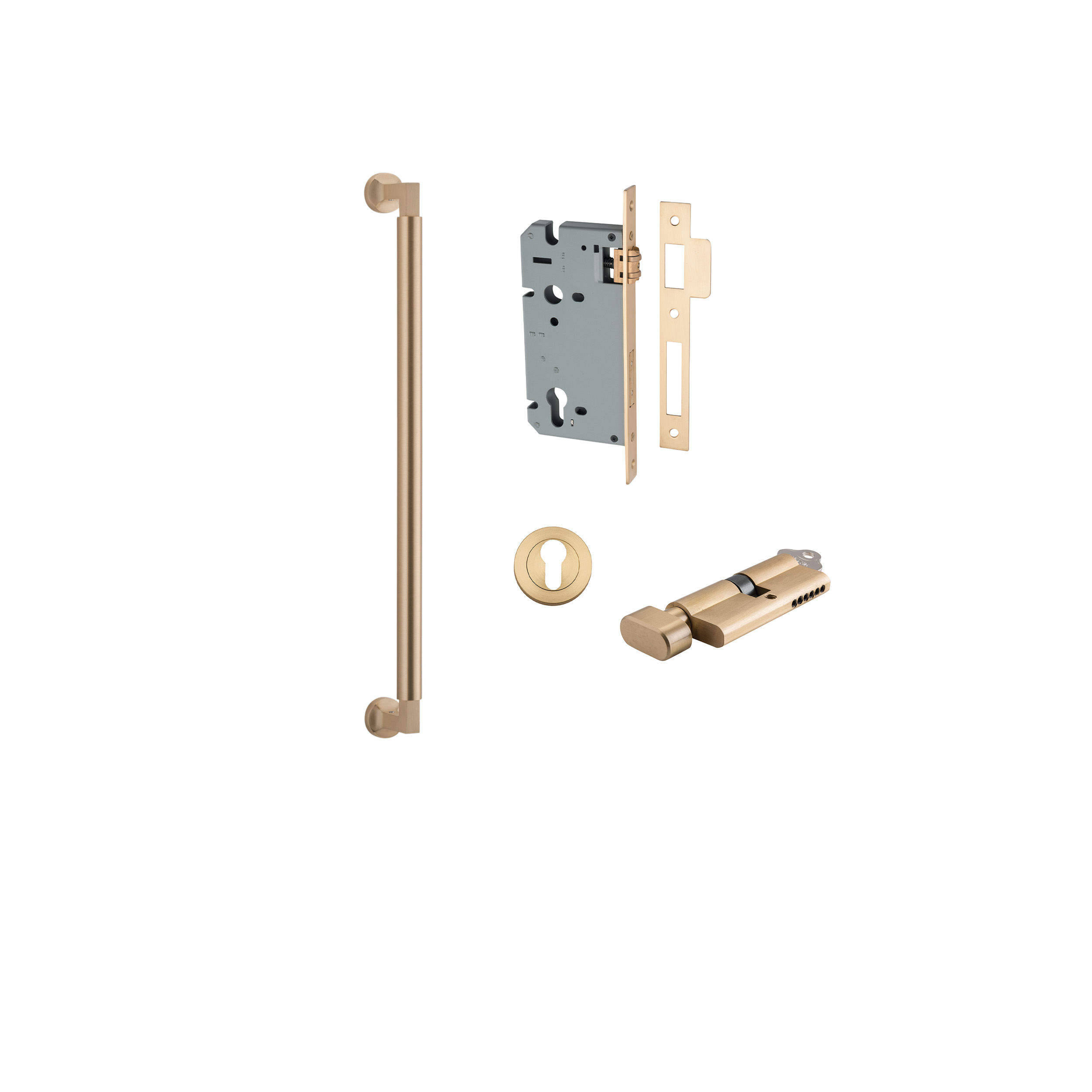 Berlin Pull Handle - 450mm Entrance Kit with Separate High Security ...