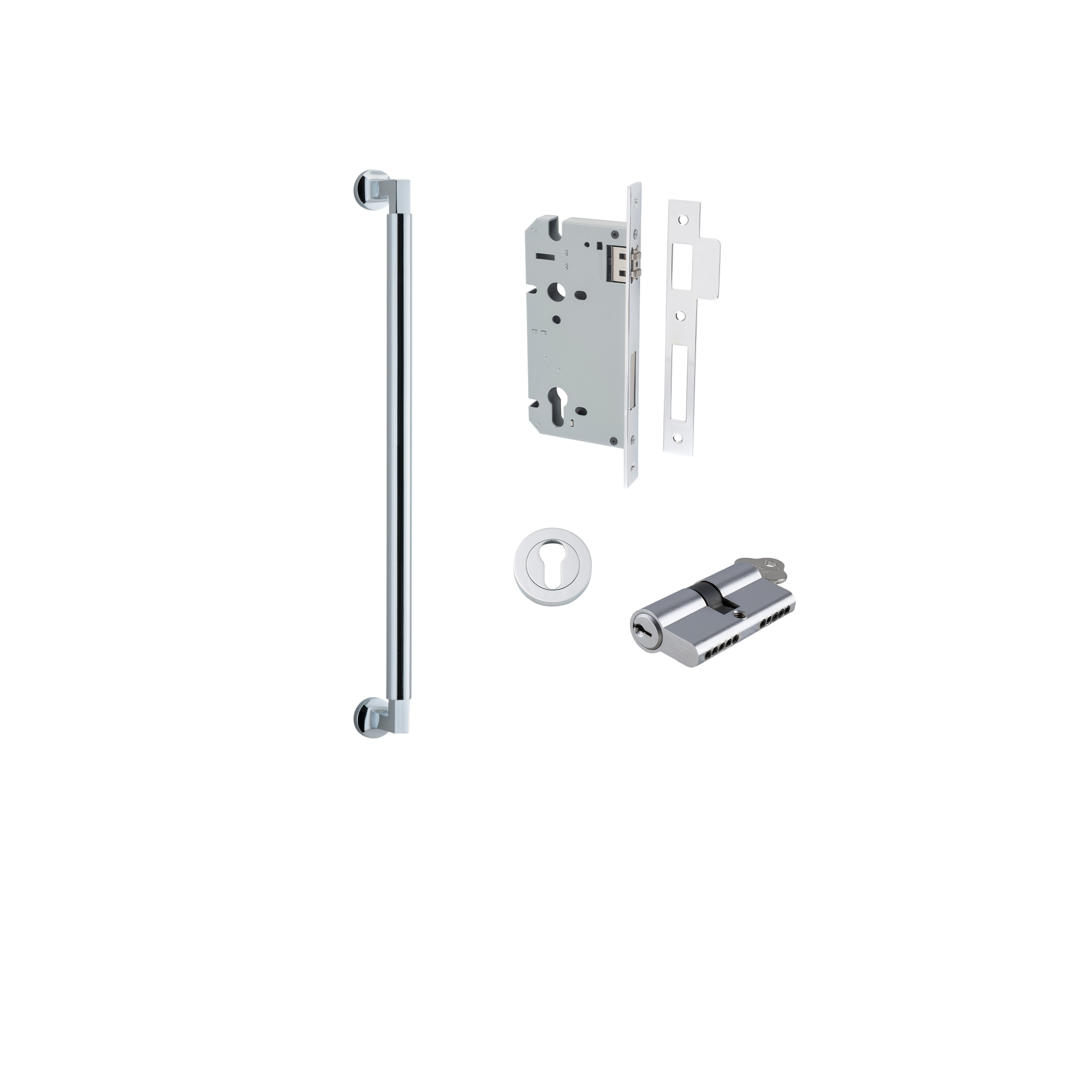 Berlin Pull Handle - 450mm Entrance Kit with Separate High Security ...