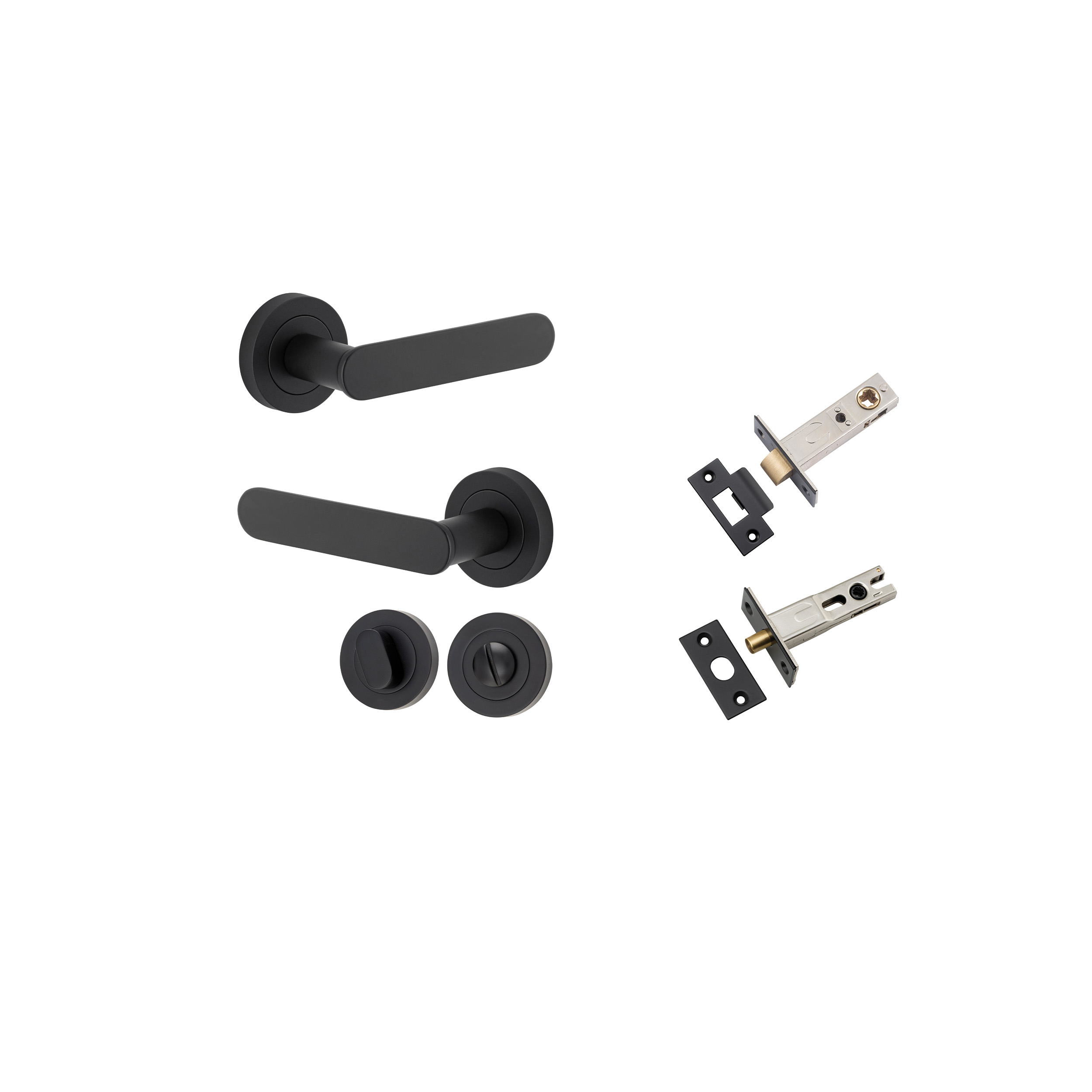 Bronte Lever - Round Rose Privacy Kit with Separate Privacy Turn - Matt ...