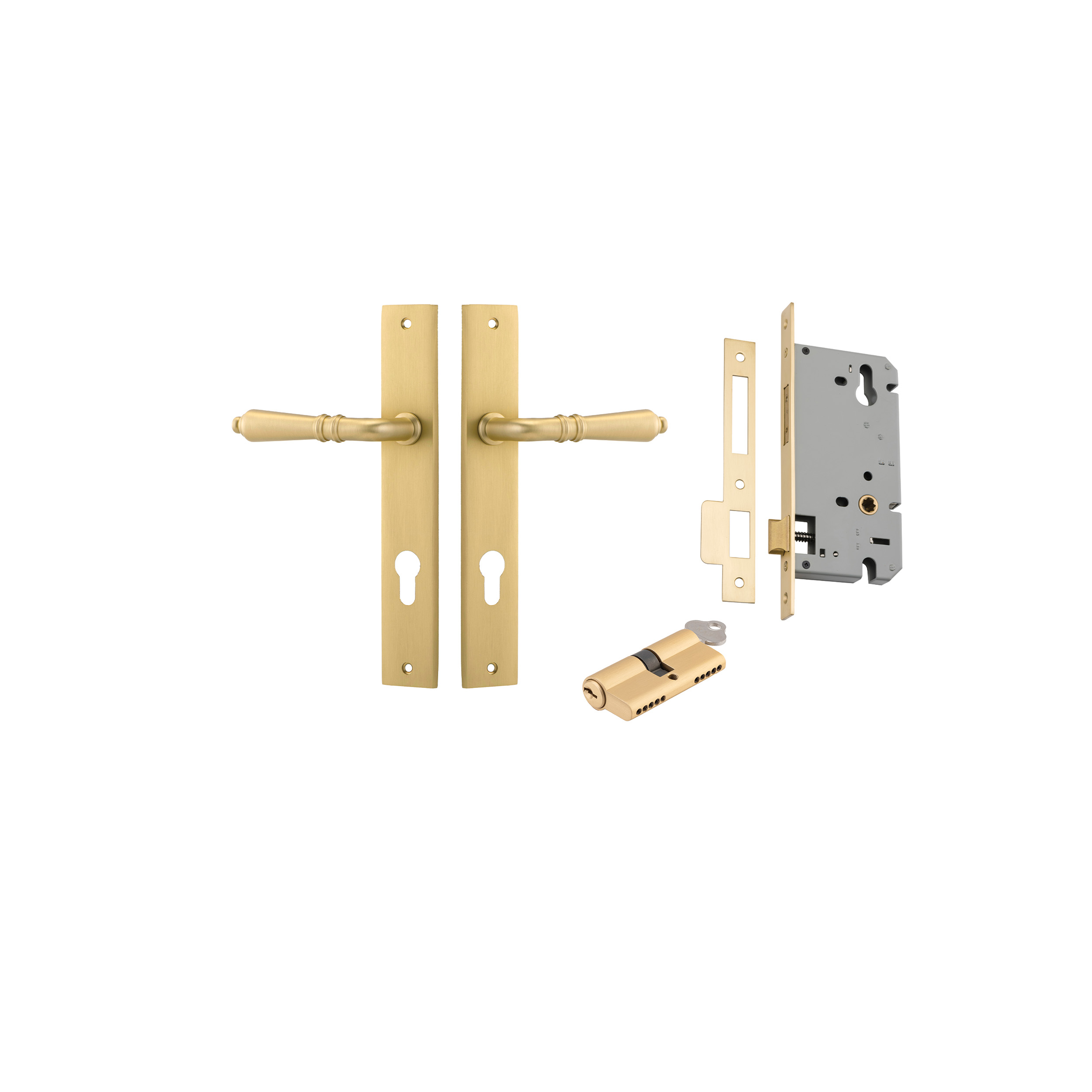 Sarlat Lever - Rectangular Backplate Entrance Kit with High Security ...