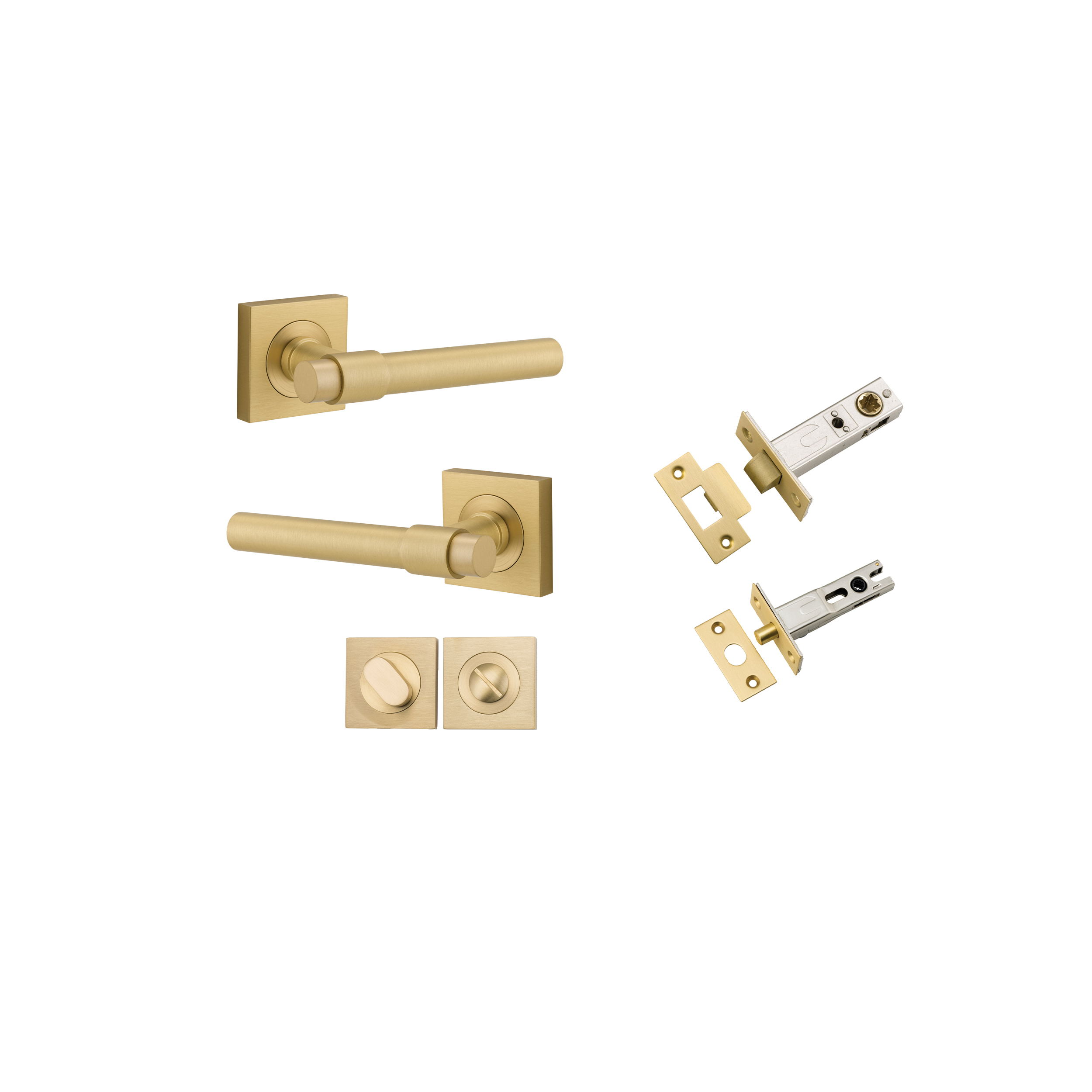 Helsinki Lever - Square Rose Privacy Kit with Separate Privacy Turn ...